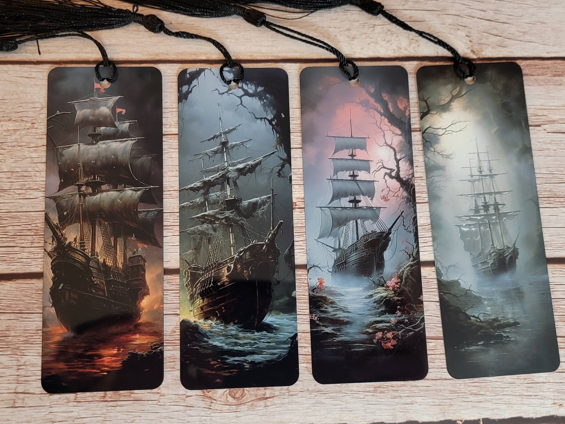 Ghost Pirate Ship Metal Bookmarks for Pirate Lovers- Handmade and ...