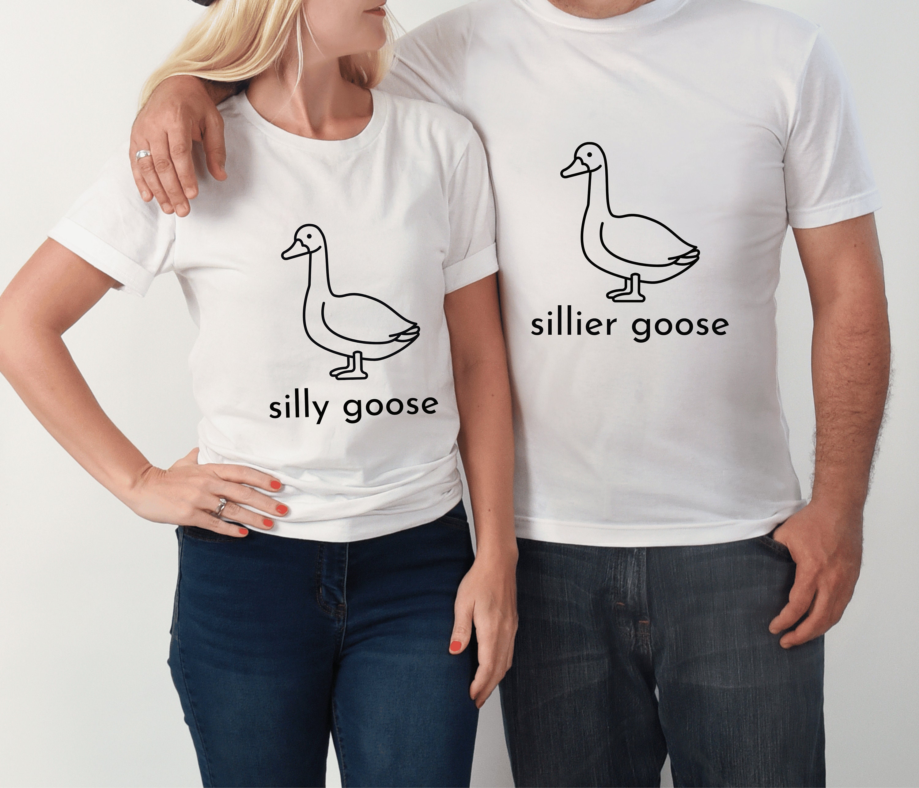 Silly Goose Couples Shirt, Silly Goose & Sillier Goose, Funny Couples ...