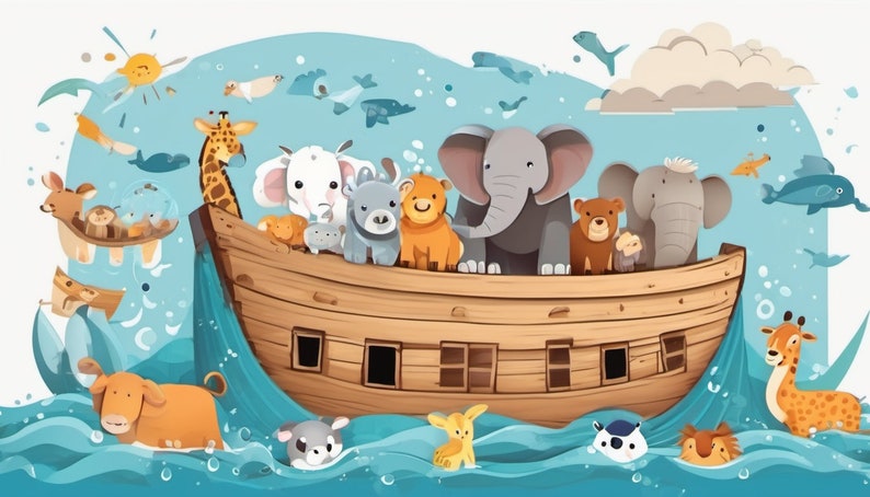 Baby Animals Noah's Ark - 4 Pack - Etsy