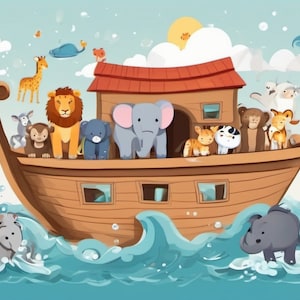 Baby Animals Noah's Ark - 4 Pack - Etsy
