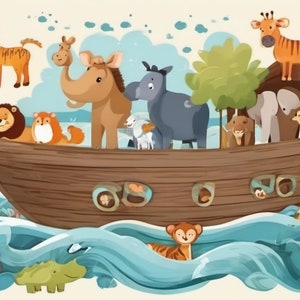 Baby Animals Noah's Ark - 4 Pack - Etsy