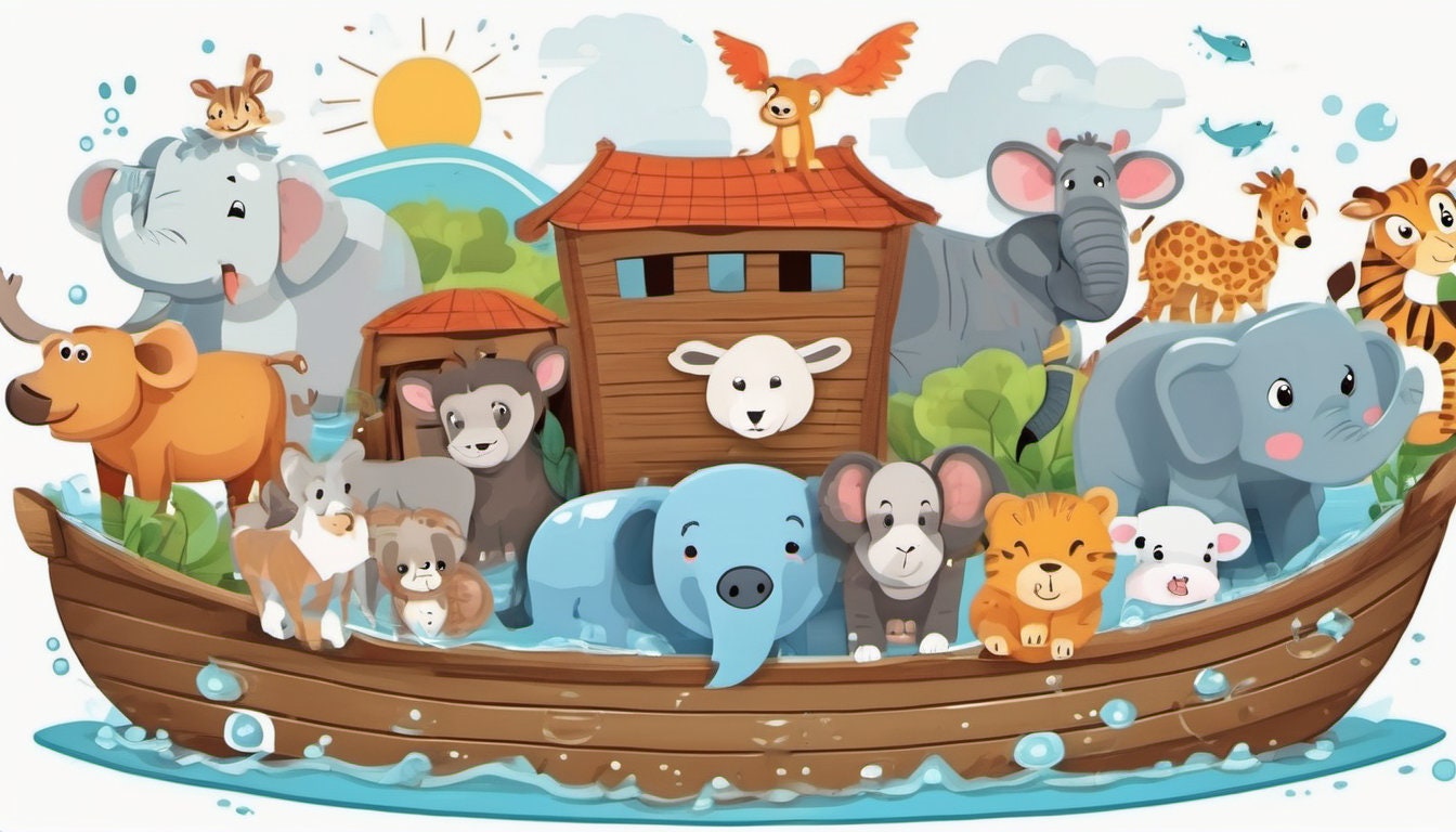 Baby Animals Noah's Ark - 4 Pack - Etsy