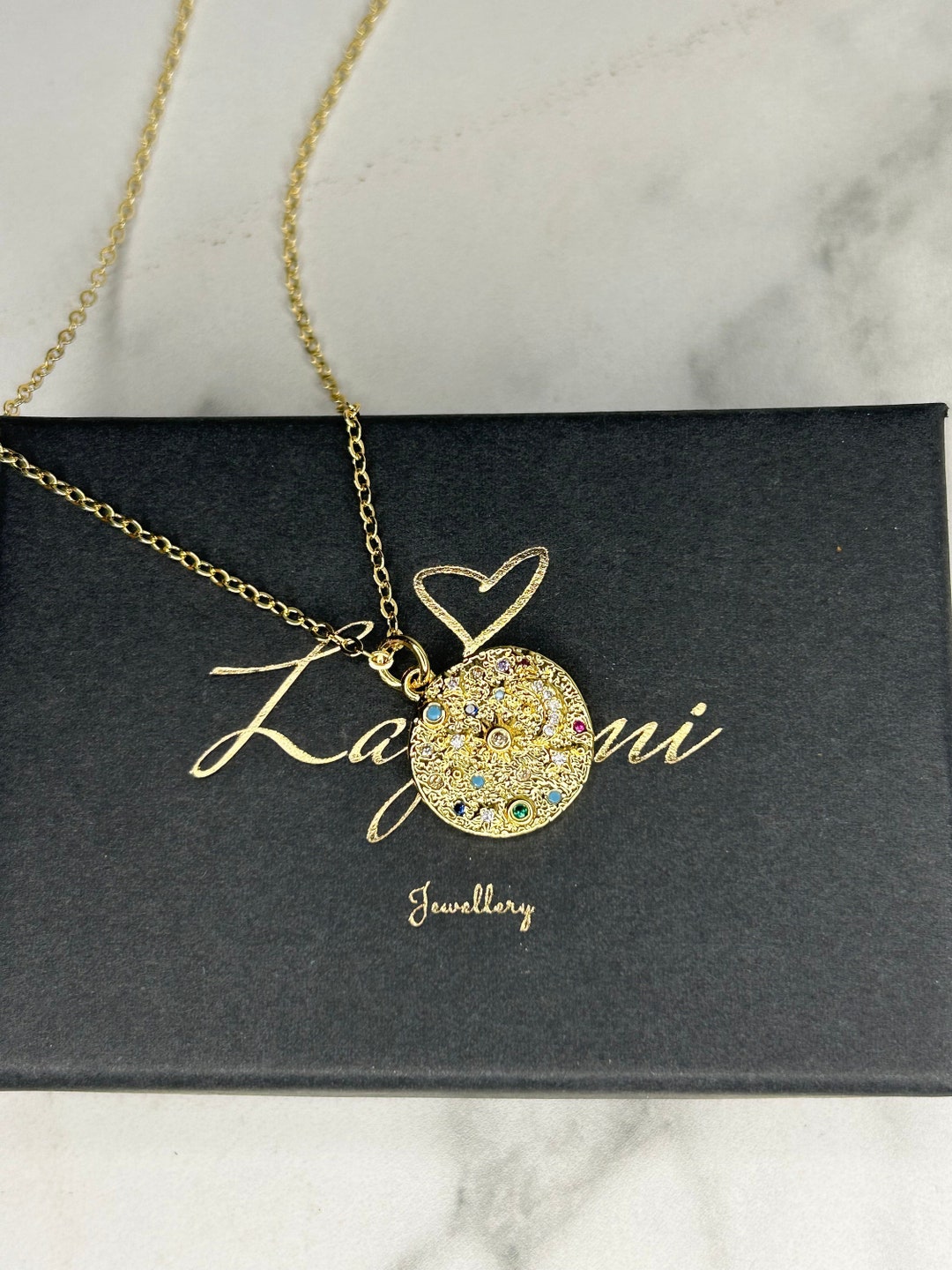 Celestial Disc Pendant - Etsy