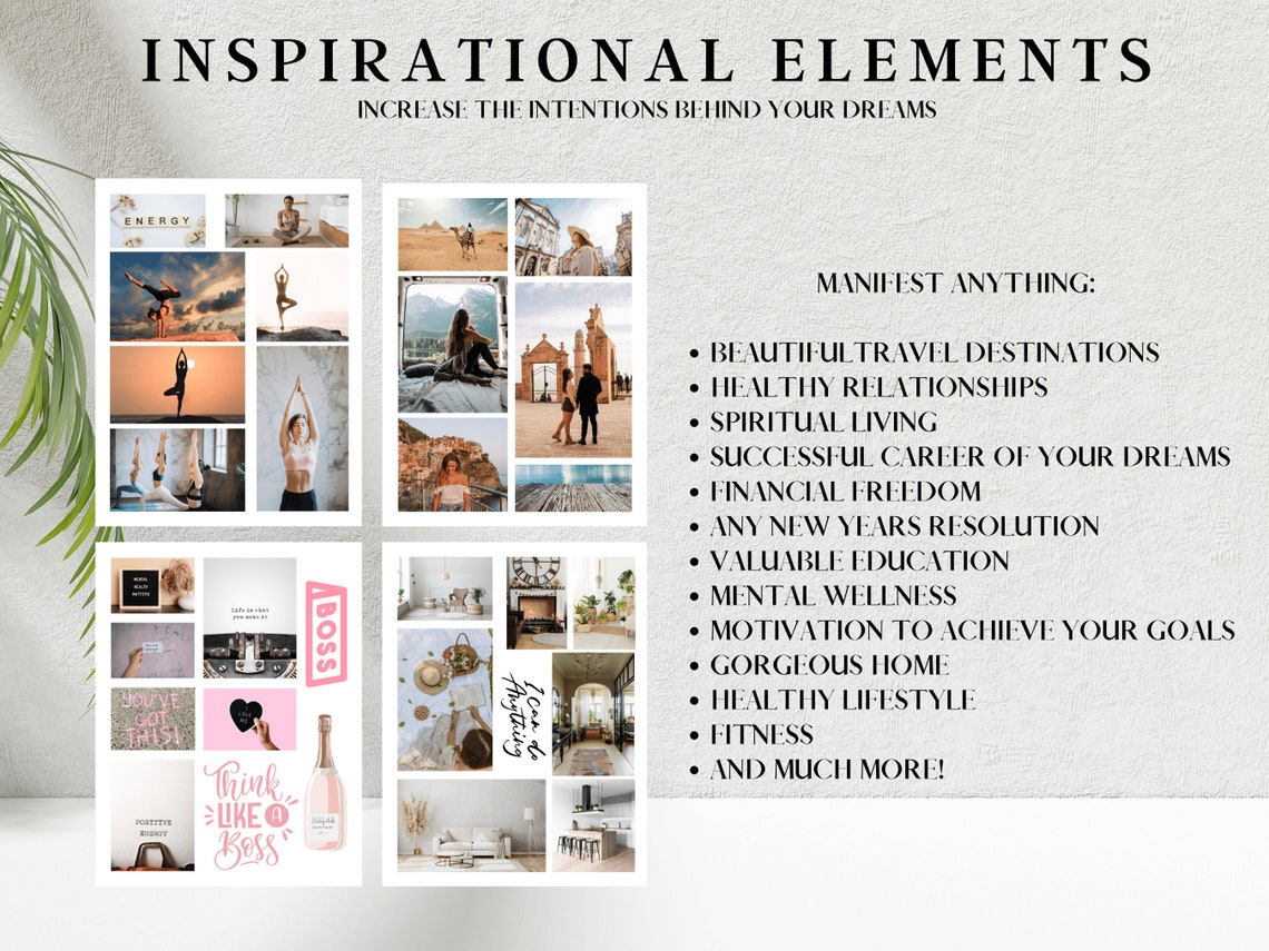 Vision Board Printable 2023 Inspirational Motivational Quotes ...