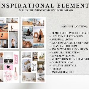 Vision Board Printable 2023 Inspirational Motivational Quotes ...