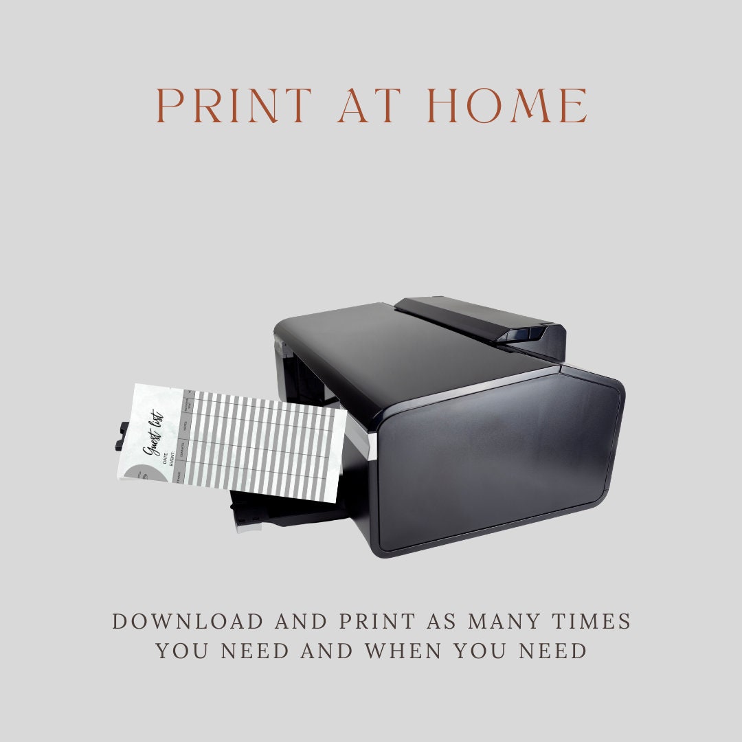 Guest List Tracker Printable Event Guest Management Wedding - Etsy