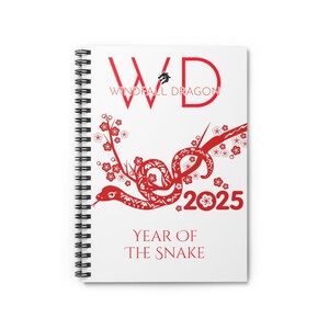 Year of the Snake Spiral Notebook, Snake 2025 Notebook Journal, Lunar ...