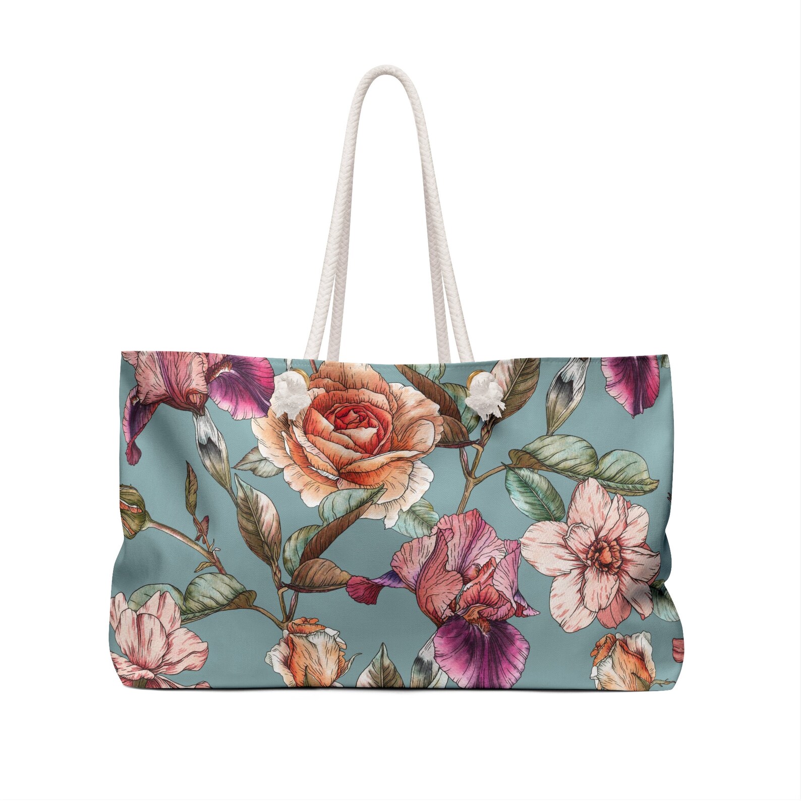 Weekender Bag Floral, Weekender Bag Boho, Weekender Bag Iris, Weekender ...