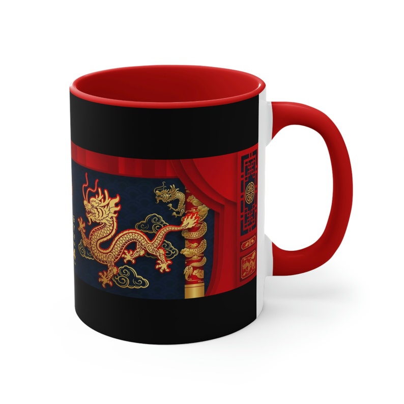 Dragon Accent Mugs, Dragon 2024 Mugs, Lunar New Year Mugs Dragon ...