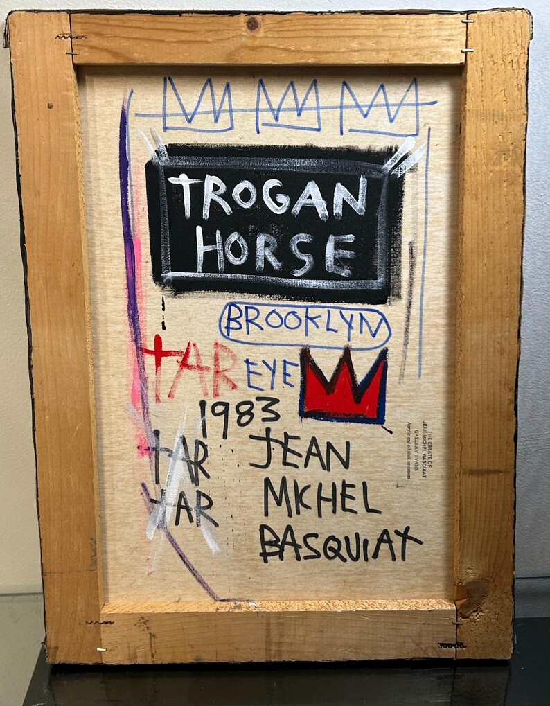 Basquiat Original on Canvas, Jean Michel Basquiat Original Signed ...