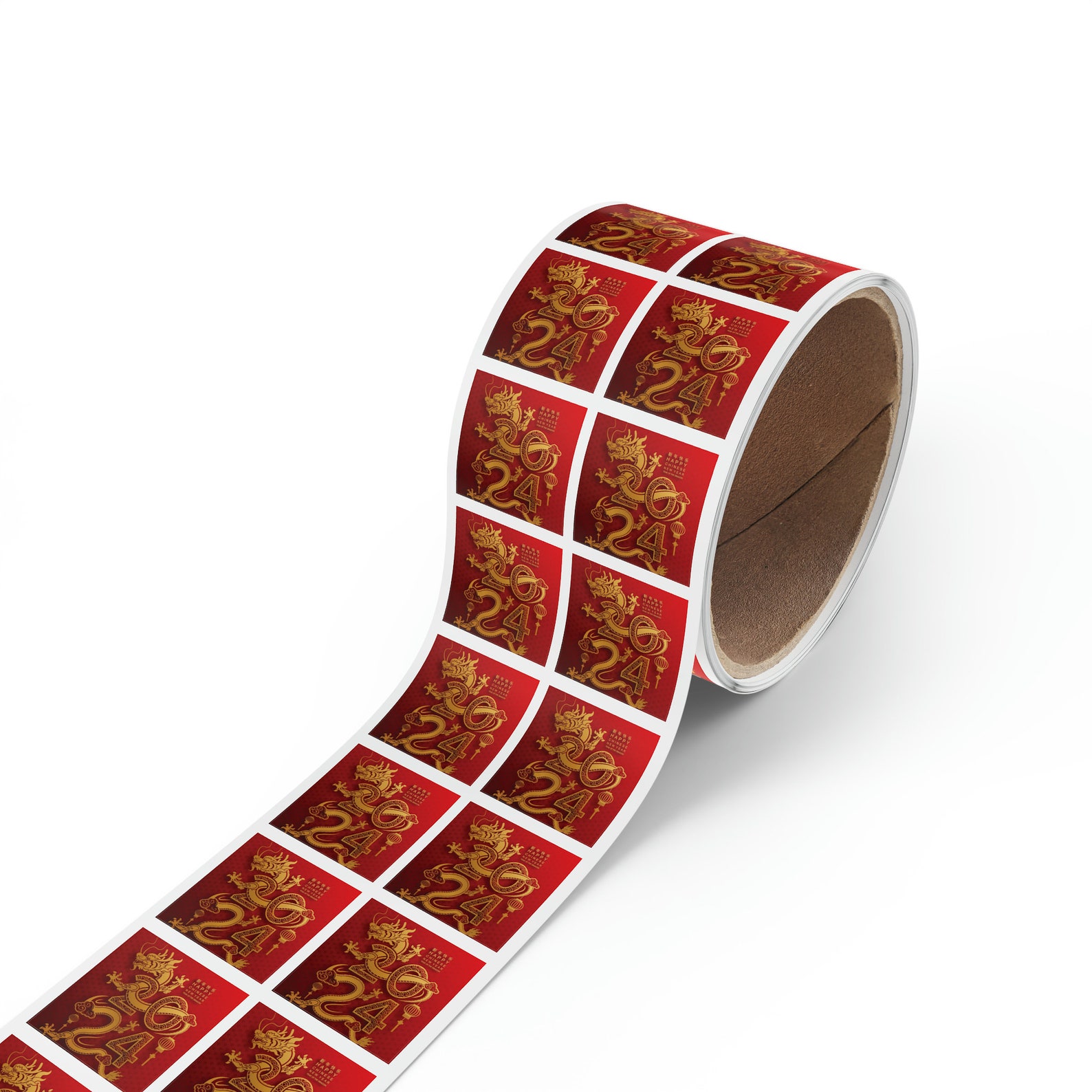 Square Sticker Label Rolls Dragon 2024, Dragon 2024 Stickers Party ...