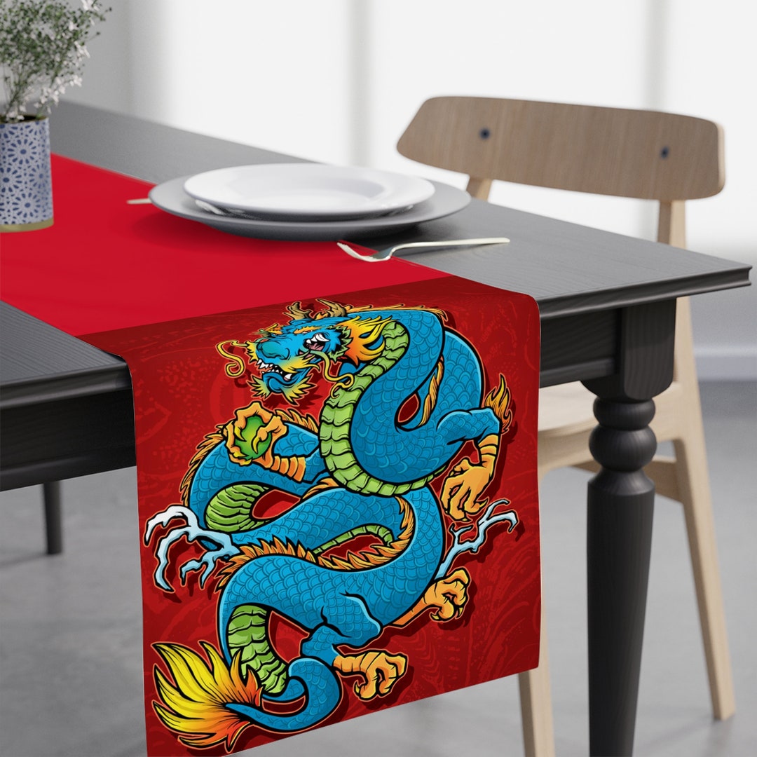 Table Runner Dragon 2024 Lunar New Year Table Runner Table - Etsy