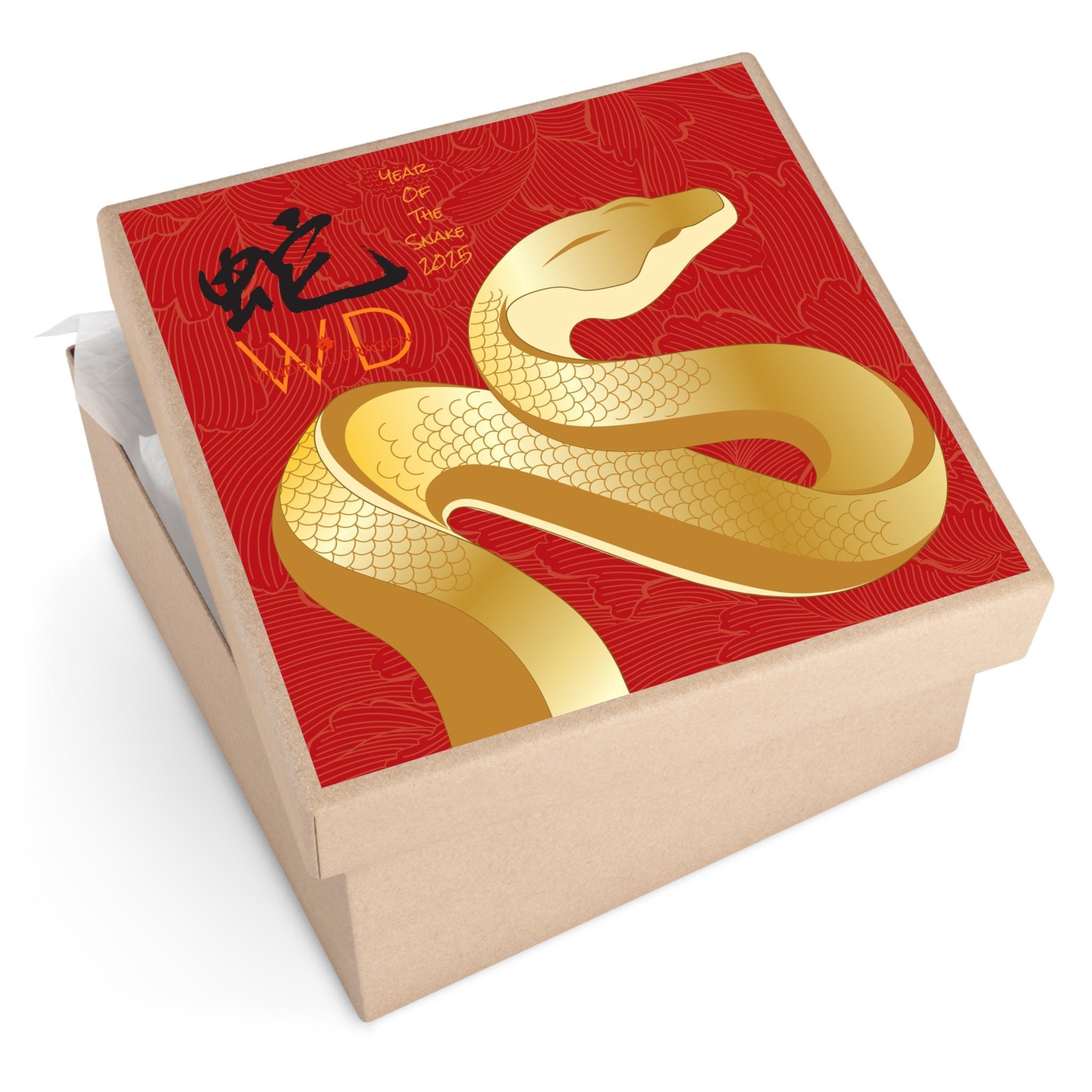 Gold Snake Sticker, Chinese New Year Décor, Zodiac Symbol, Perfect Gift ...