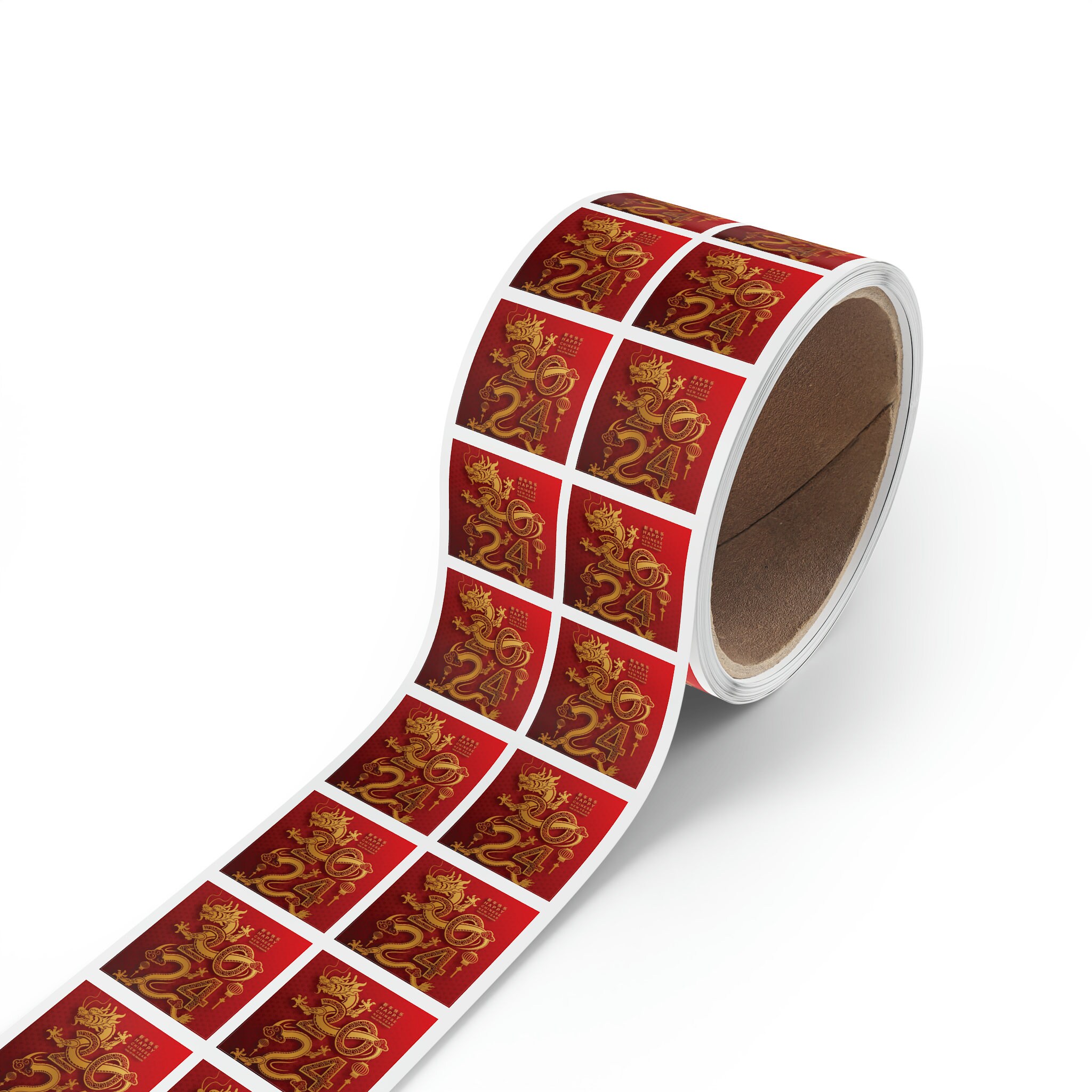 Square Sticker Label Rolls Dragon 2024, Dragon 2024 Stickers Party ...