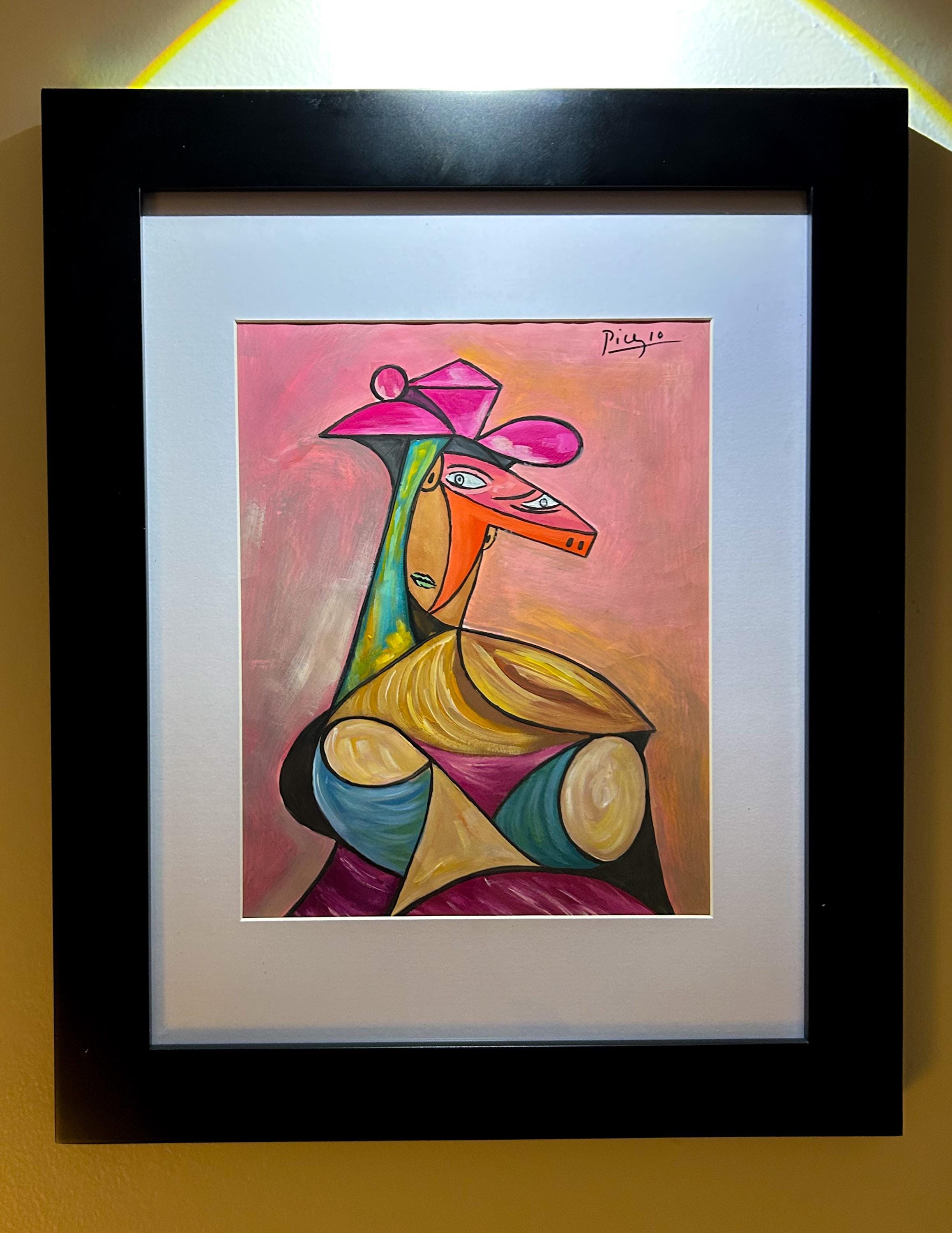 Picasso Original Framed COA, Picasso Original on Paper Signed COA ...
