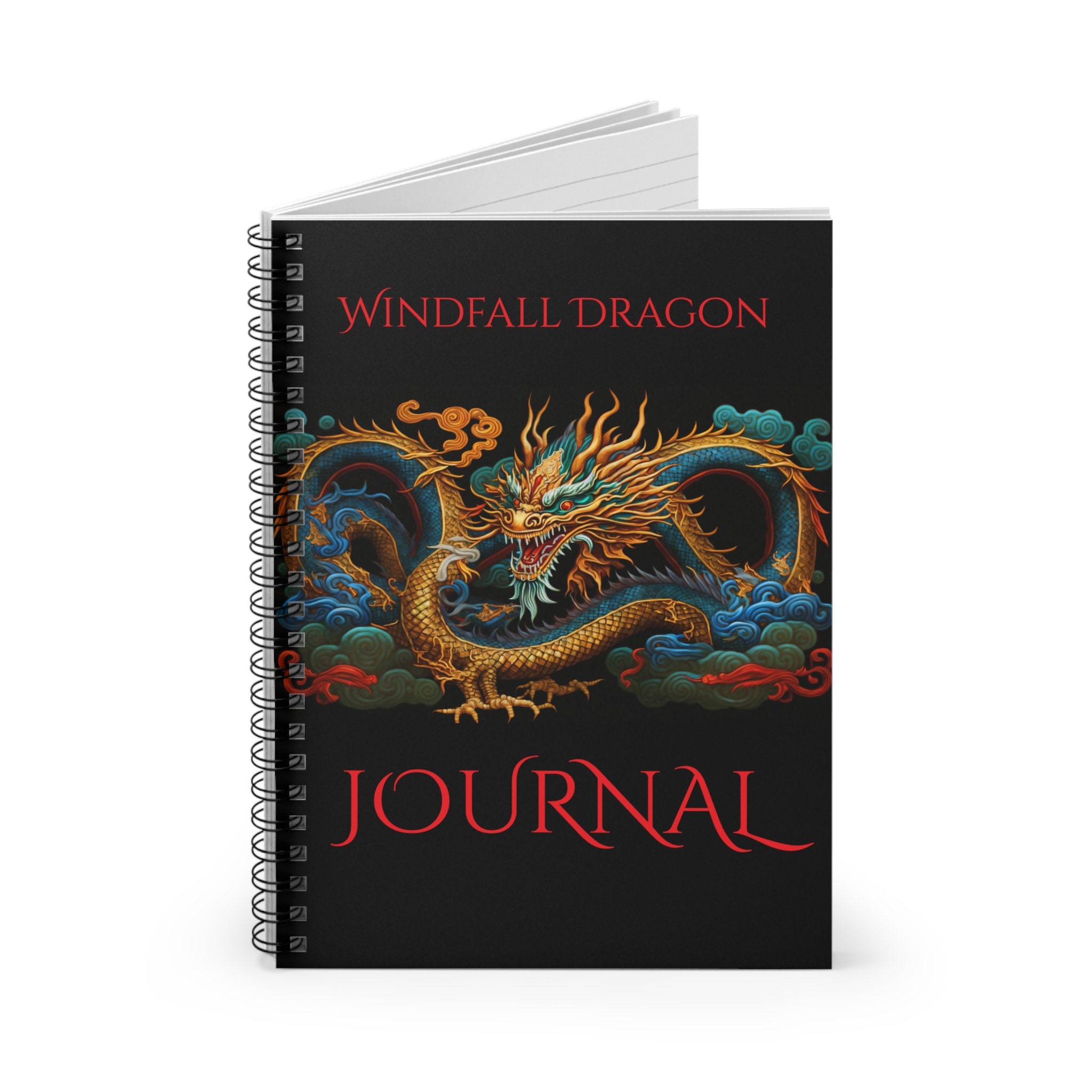 Spiral Notebook Dragon, Dragon Journal Notebook, Dragon Notebook ...