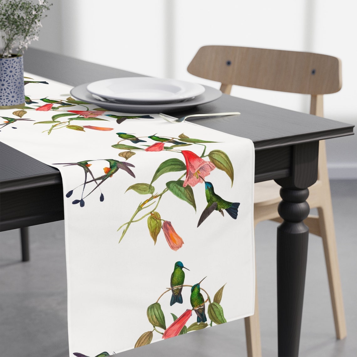 Table Runner Hummingbird, Table Runner Hummingbirds, Tableware Runner ...