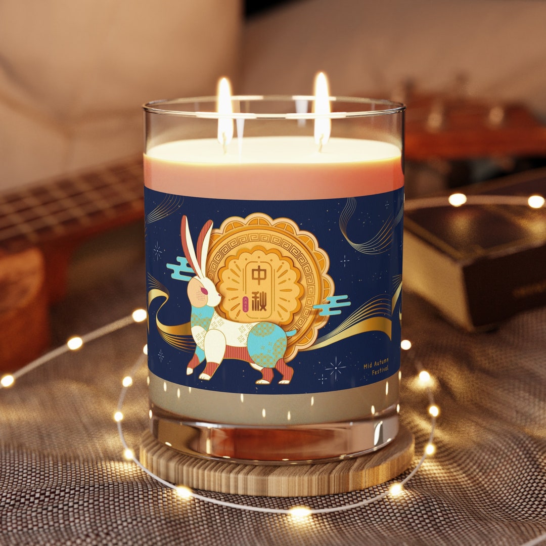Mid Autumn Festival Scented Candle, Rabbit Design, Soy Wax, 65h Burn - Etsy