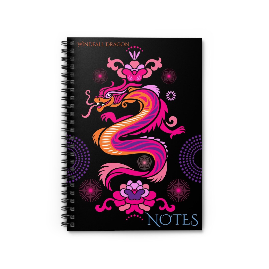 Spiral Notebook Ruled Line Dragon Notebook Dragon Dragon - Etsy