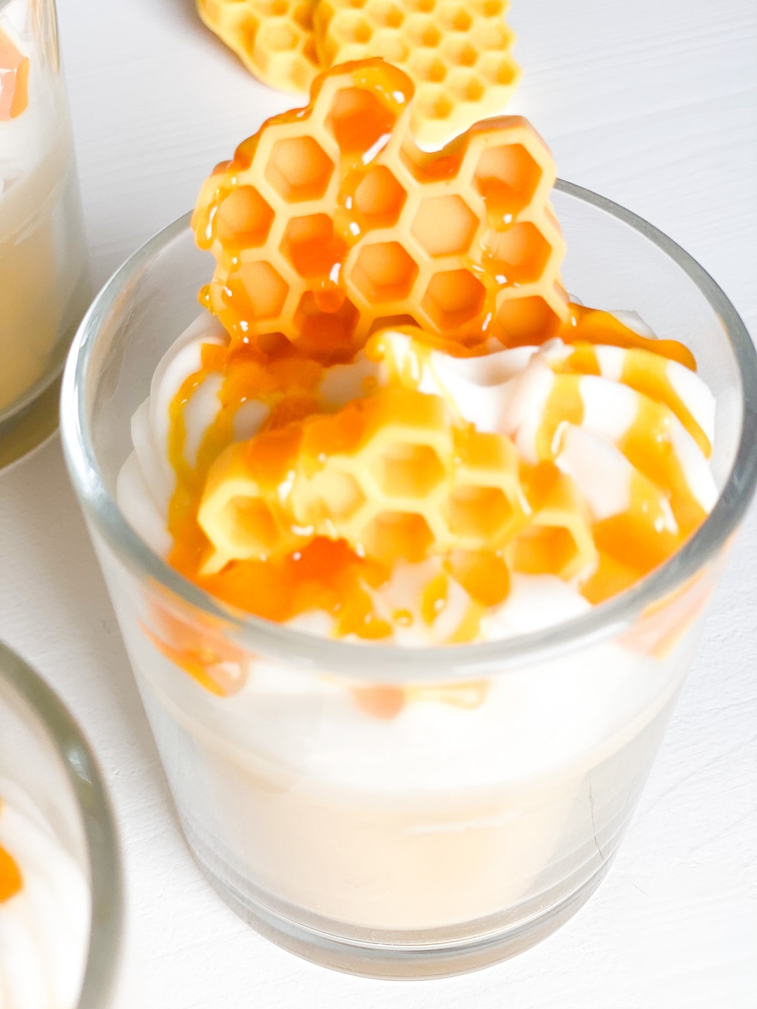 Honey Bee Candle With Honeycomb and Honey Made From Wax With - Etsy