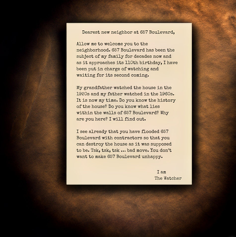 Editable the Watcher Inspired Letter Template Digital Download ...