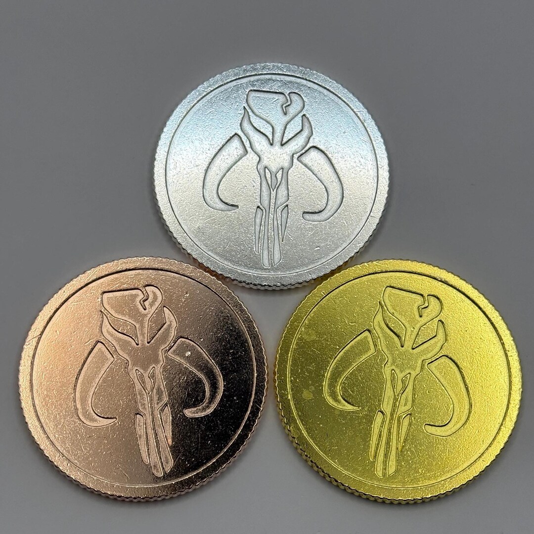 Mandalorian Mythosaur Credit Bundle Star Wars Metal Coins Mandalorian Warrior Currency for ...
