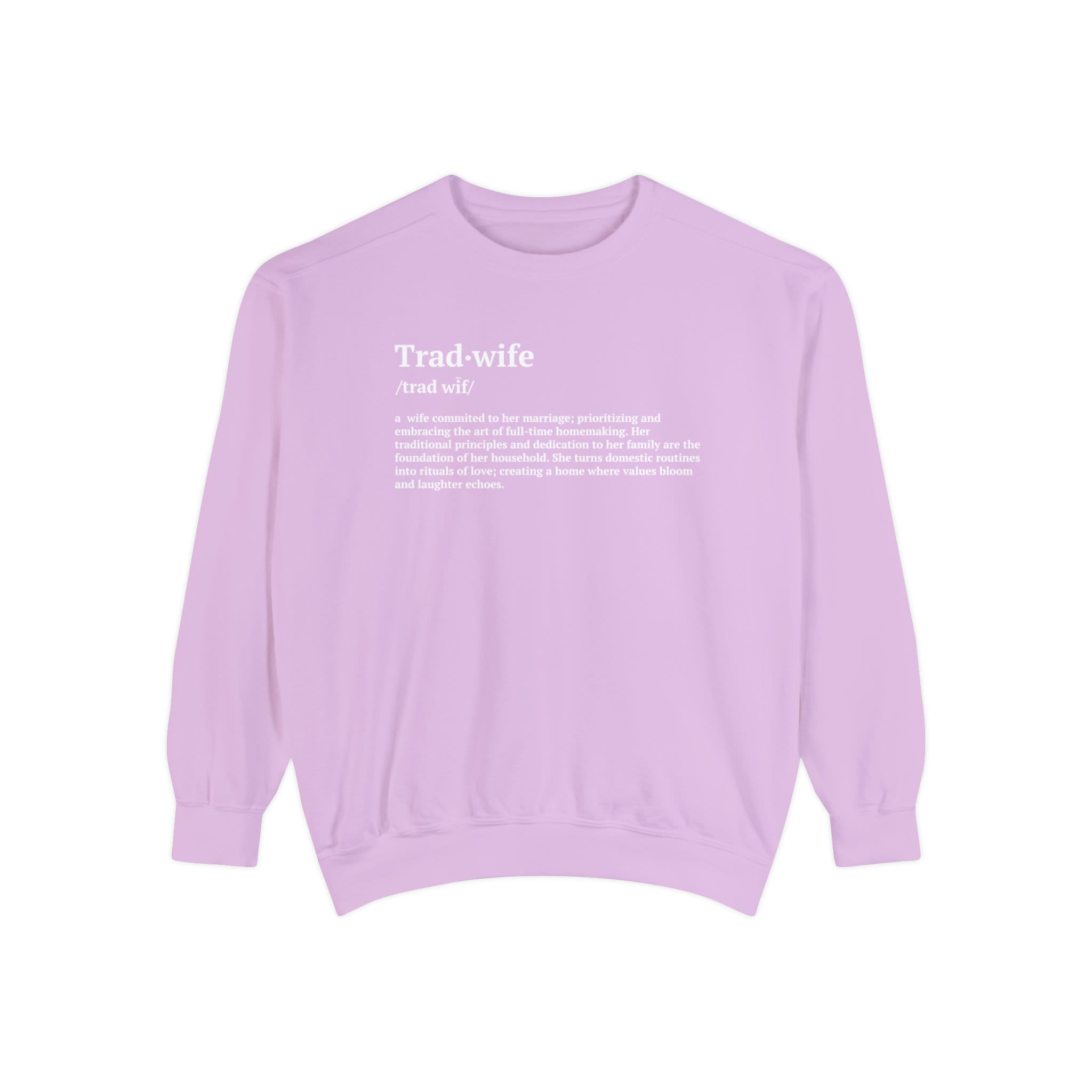 Trad Wife Sweatshirt With Definition, Tradwife Dictionary, Traditional Wife Apparel, Homemaker ...