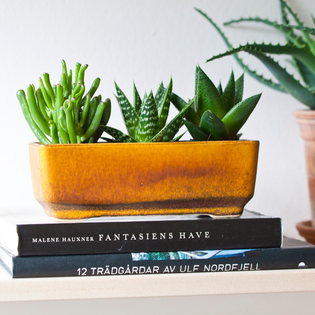 Vetter Ceramic Jardiniere, Planter, Flower Pot in Copper Brown Hues ...