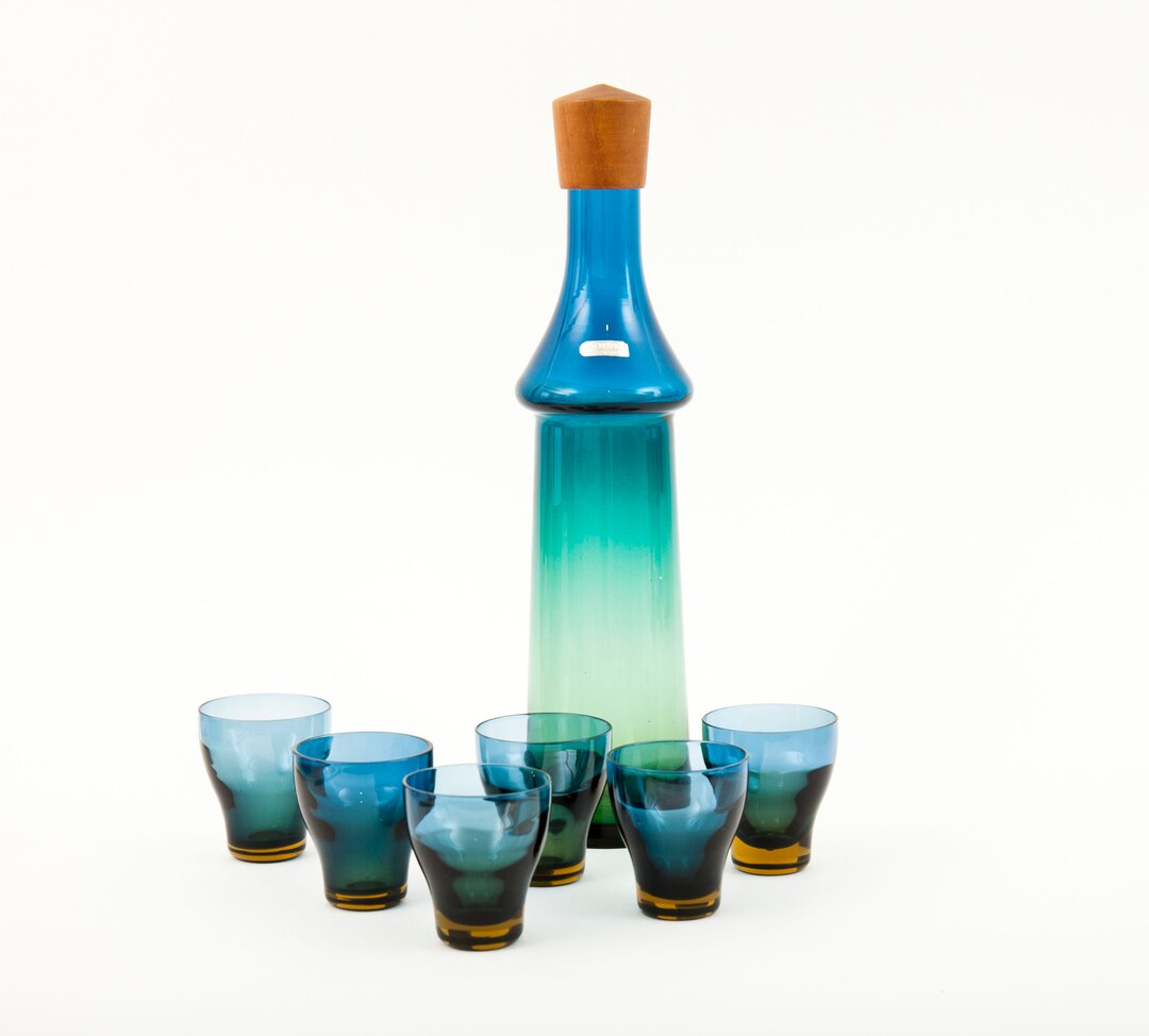 Tropico Göran Wärff Pukeberg 1 Large Female Art Glass Carafe / Decanter ...