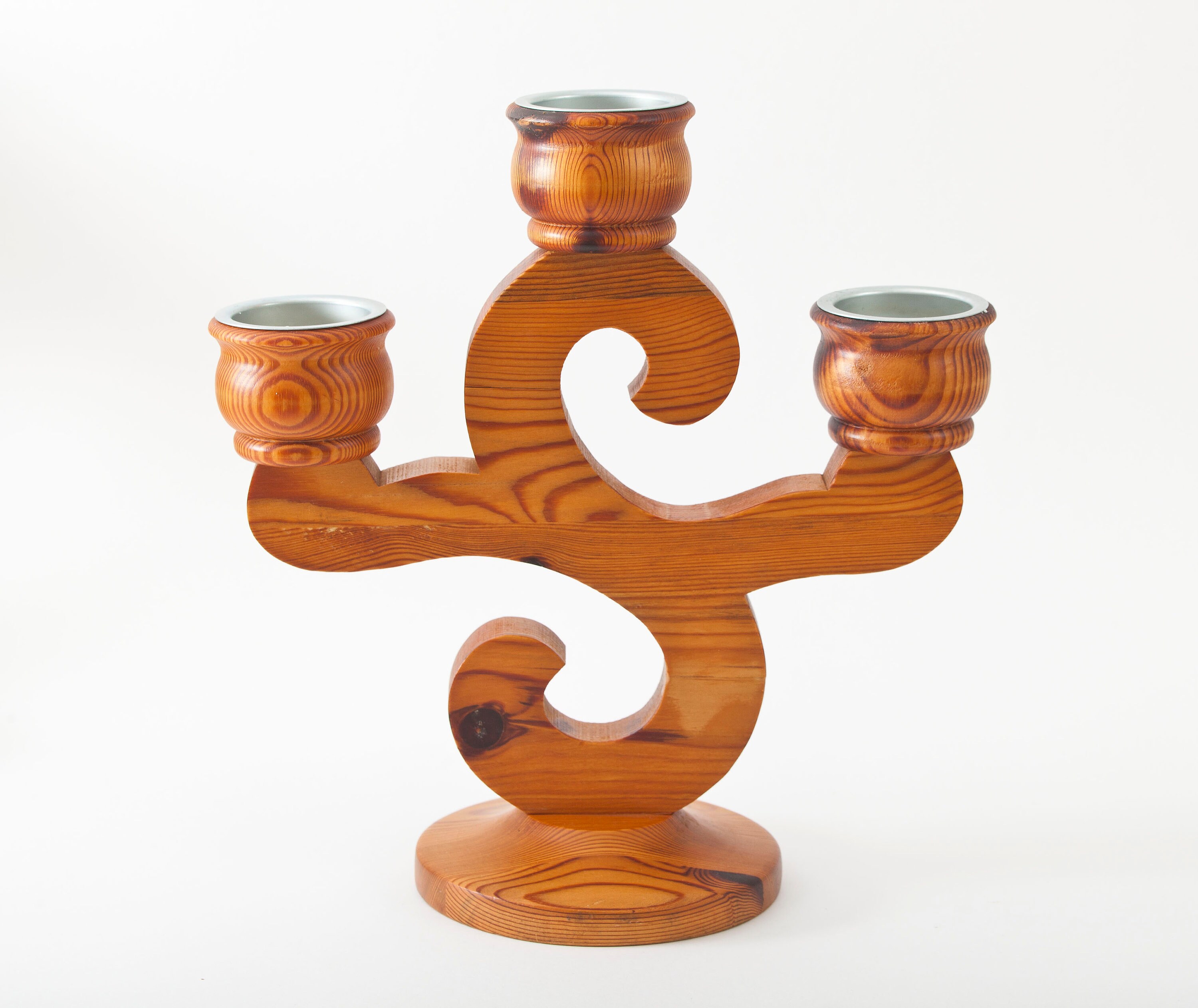 SMÅLANDSSLÖJD Design Stig Johnsson Rustic Vintage Candle Holder ...