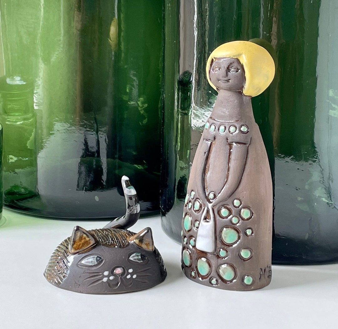 Cat and Its Human Mum Ninnie Forsgren Bromma Keramik & Gunnar Gunvor ...