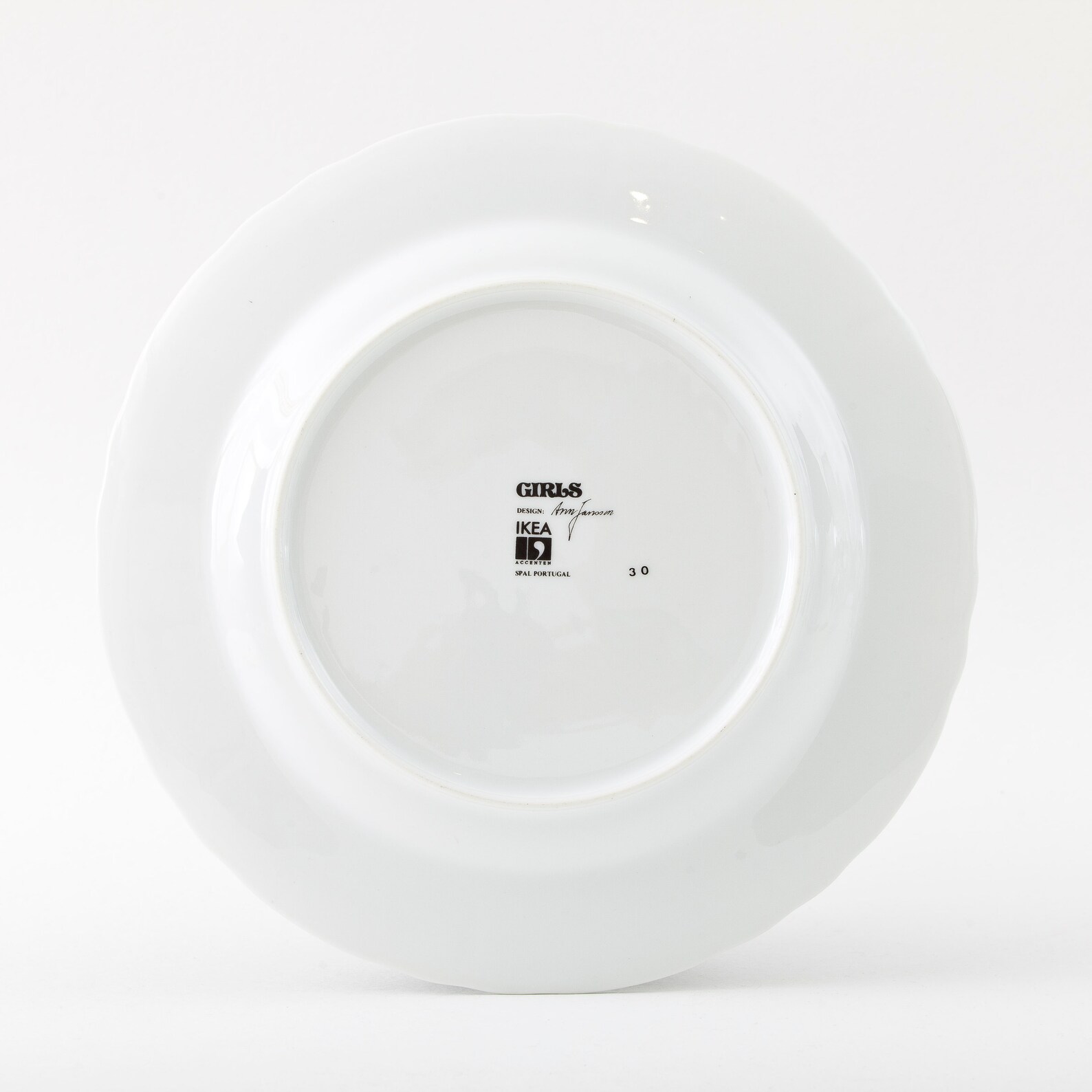 IKEA Vintage Retro Tableware GIRLS; Set of 6 Plates Dishes Ann Jansson ...