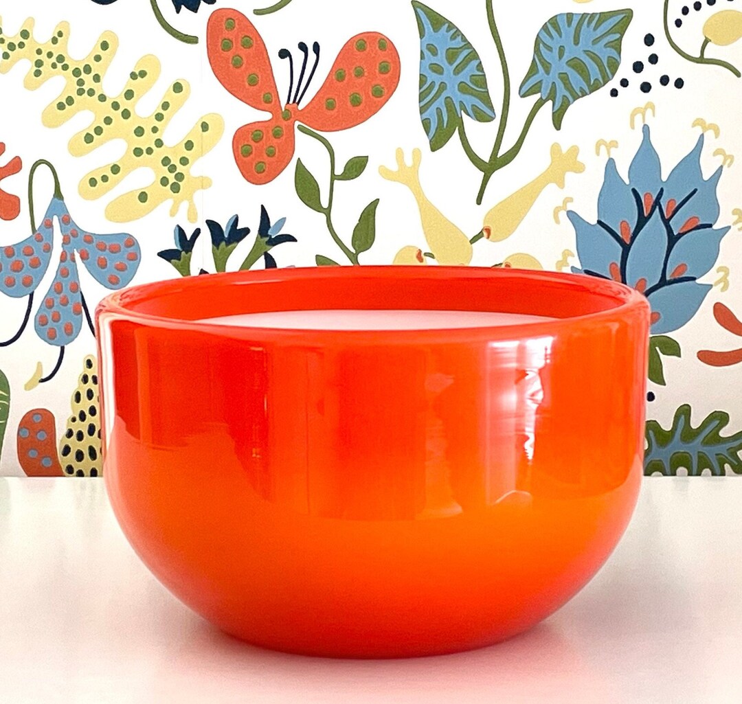 Holmegaard / Kastrup Michael Bang. Orange Red Glas Bowl Palet – Palette ...