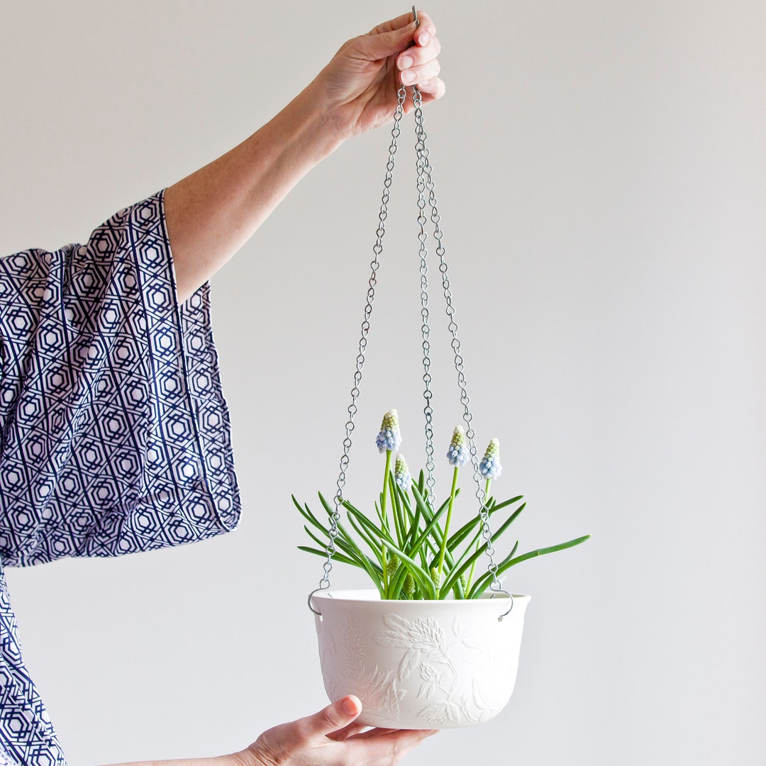 ARABIA SUVI Hanging Flower Pot Pendulum Flower Pot Planter With Chain ...