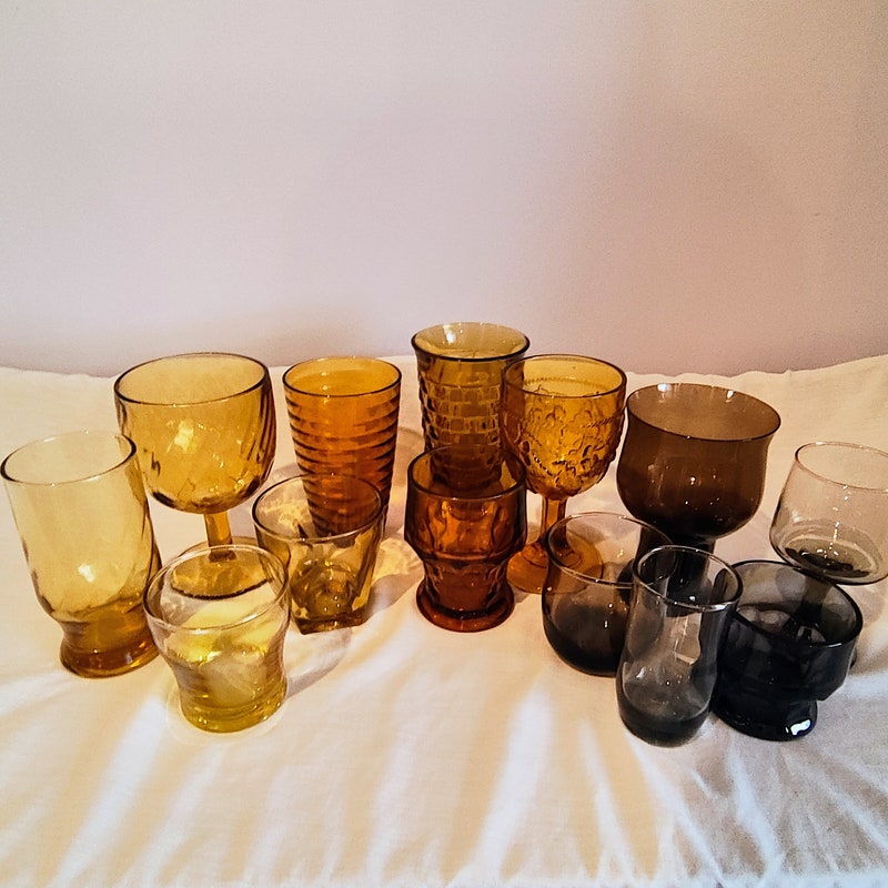 Amber Glassware - Etsy