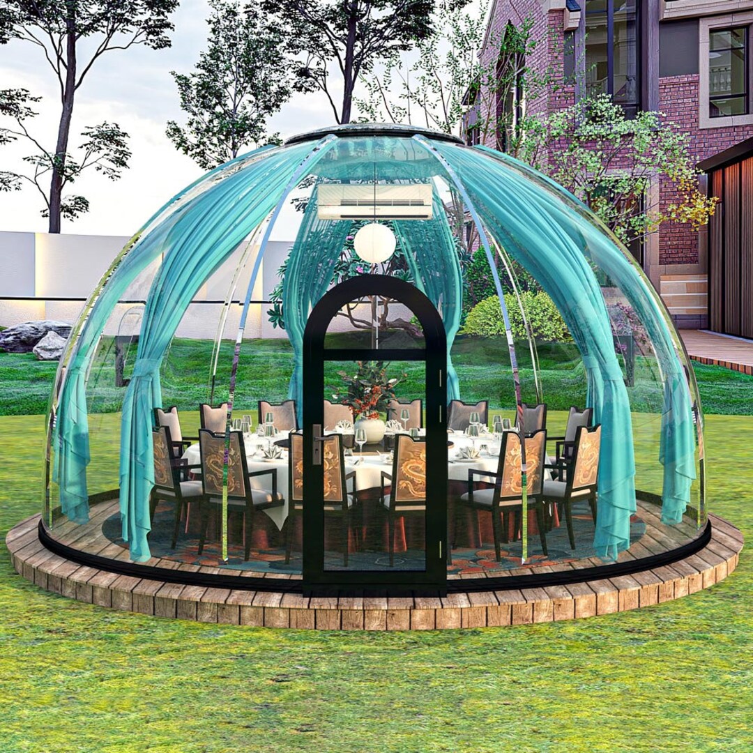Area Polycarbonate Dome 5.5m 16-18 People Garden Pod Greenhouse Gazebo ...