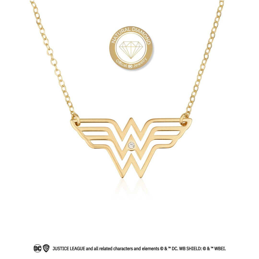 Wonder Woman Necklace With Natural Diamond, Justice League Jewelry ...