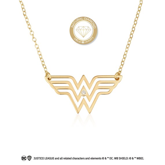 Wonder Woman Necklace With Natural Diamond Justice League Jewelry Girl Power Gift Women Empowerment to My Superwoman Wonder Women Gifts Etsy
