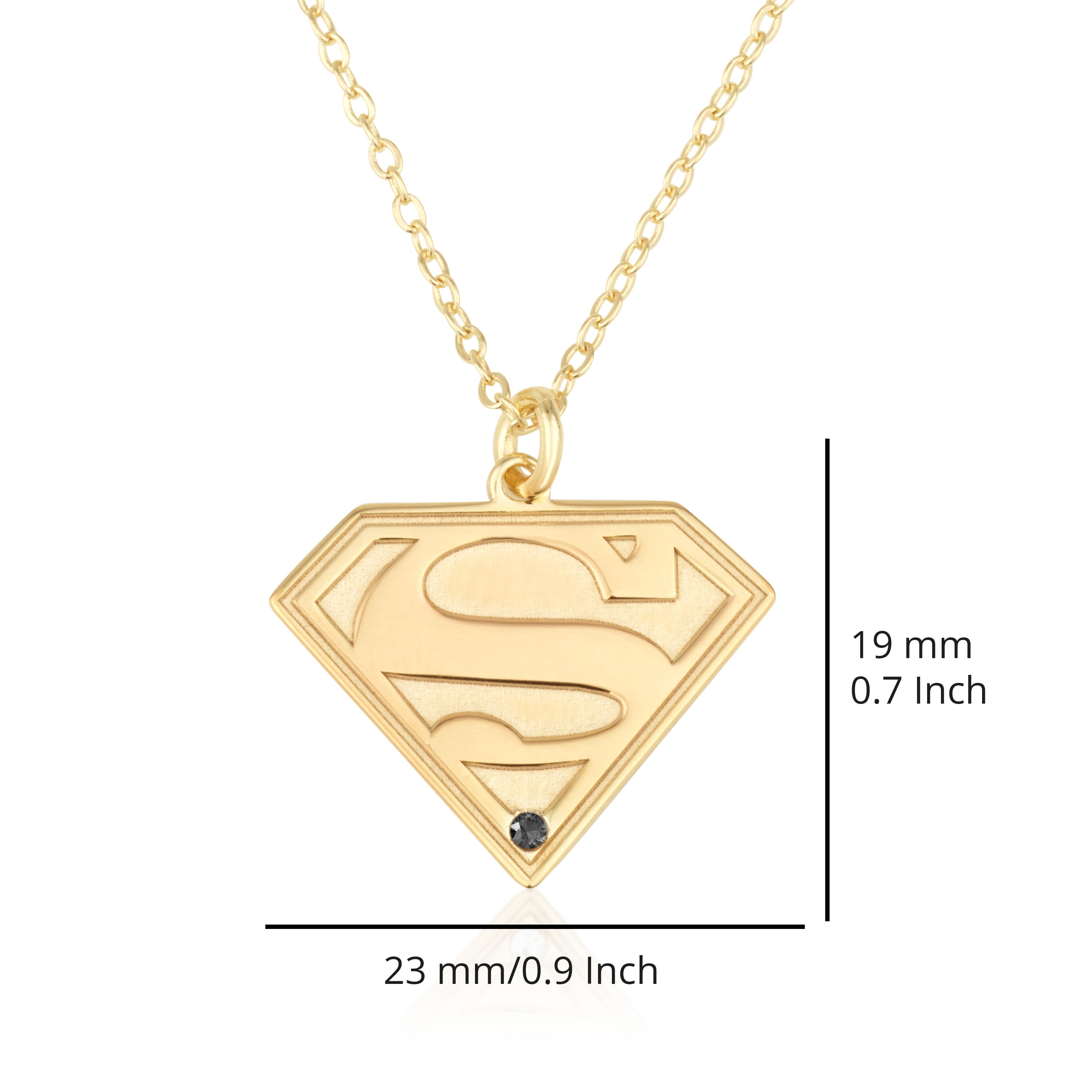 Superman Necklace With Natural Diamond, Justice League, Superman ...