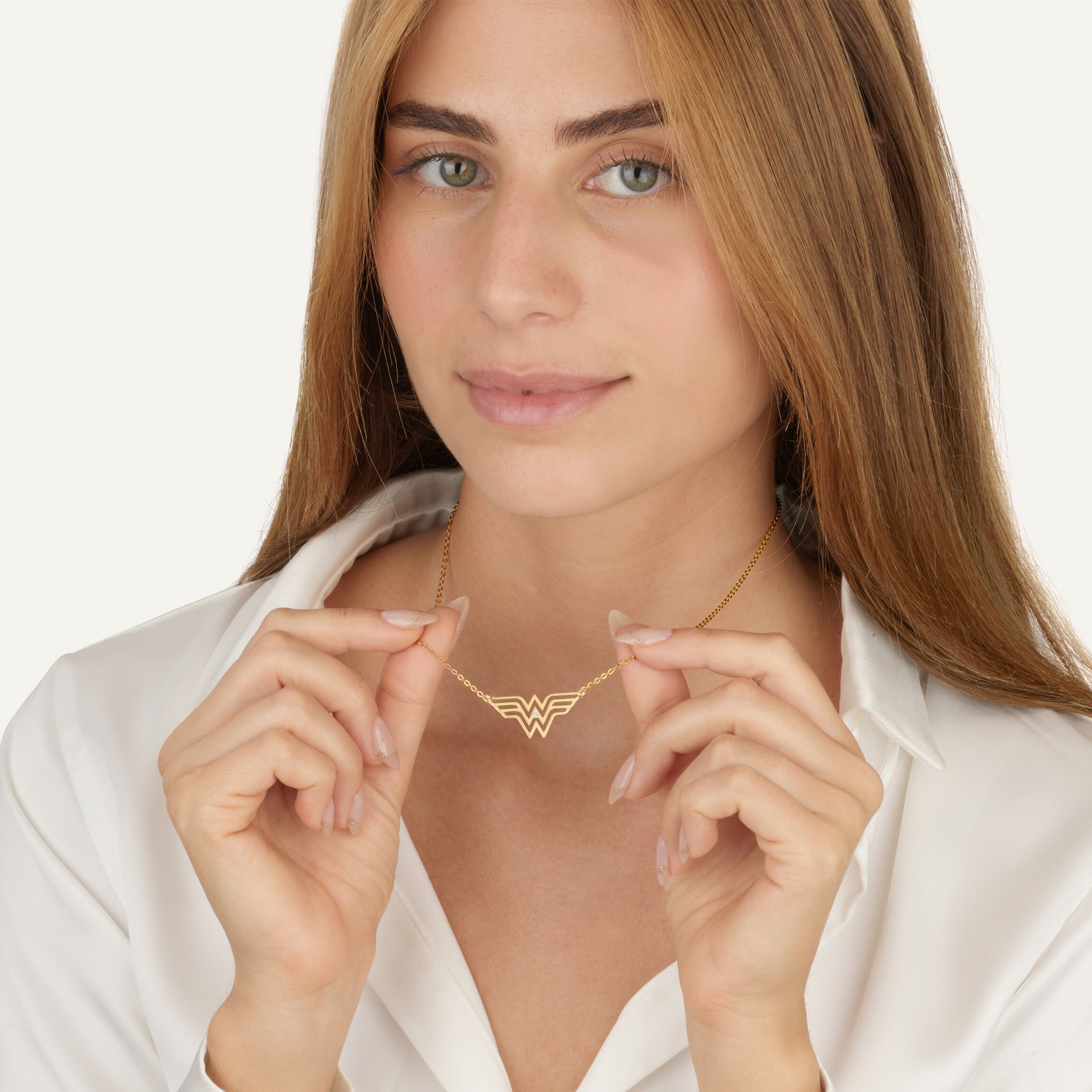Wonder Woman Necklace With Natural Diamond, Justice League Jewelry ...
