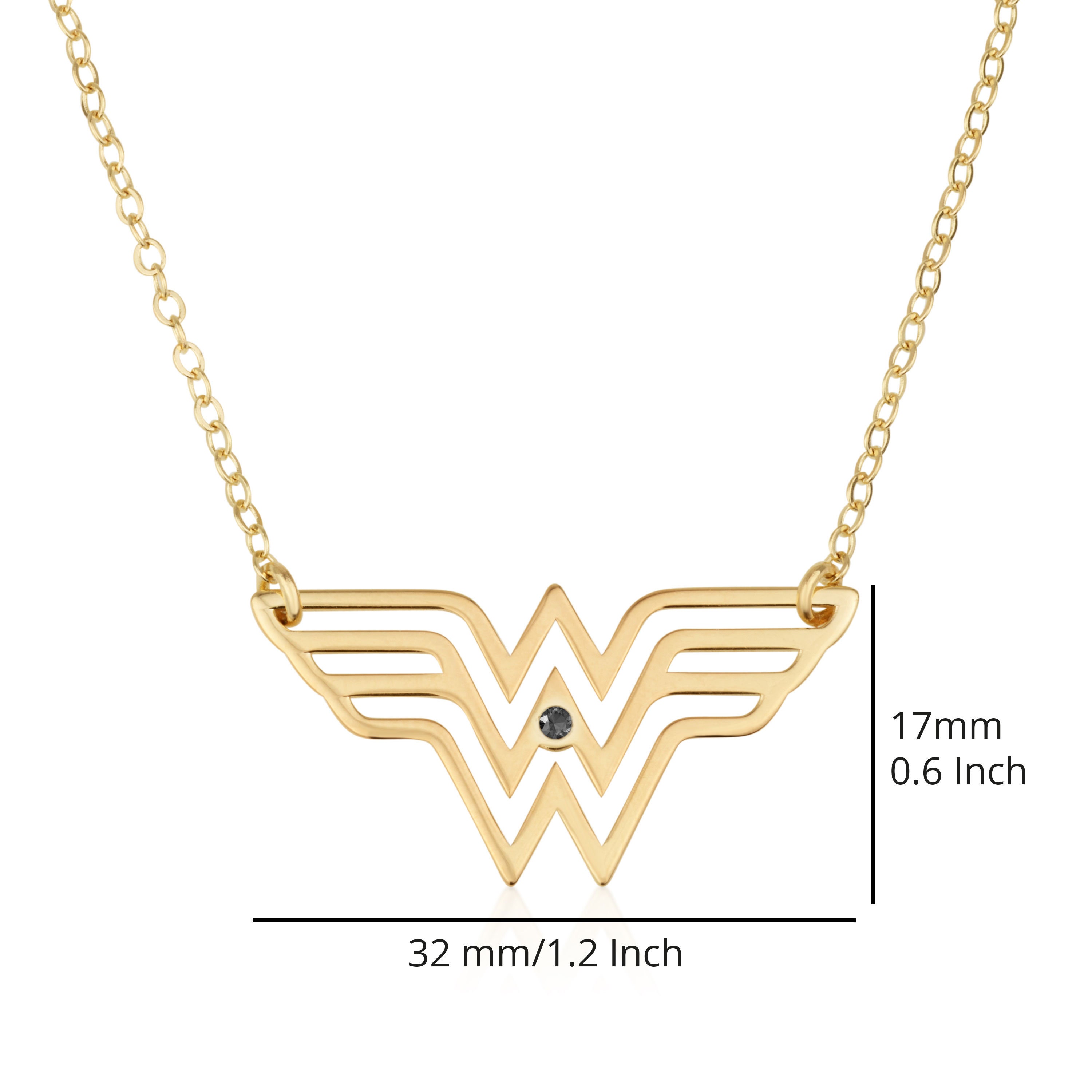Wonder Woman Necklace With Natural Diamond, Justice League Jewelry ...