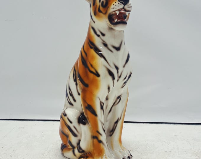 Vintage Mcm Black Panther Black Jaguar Reclining RARE Large Ceramic - Etsy