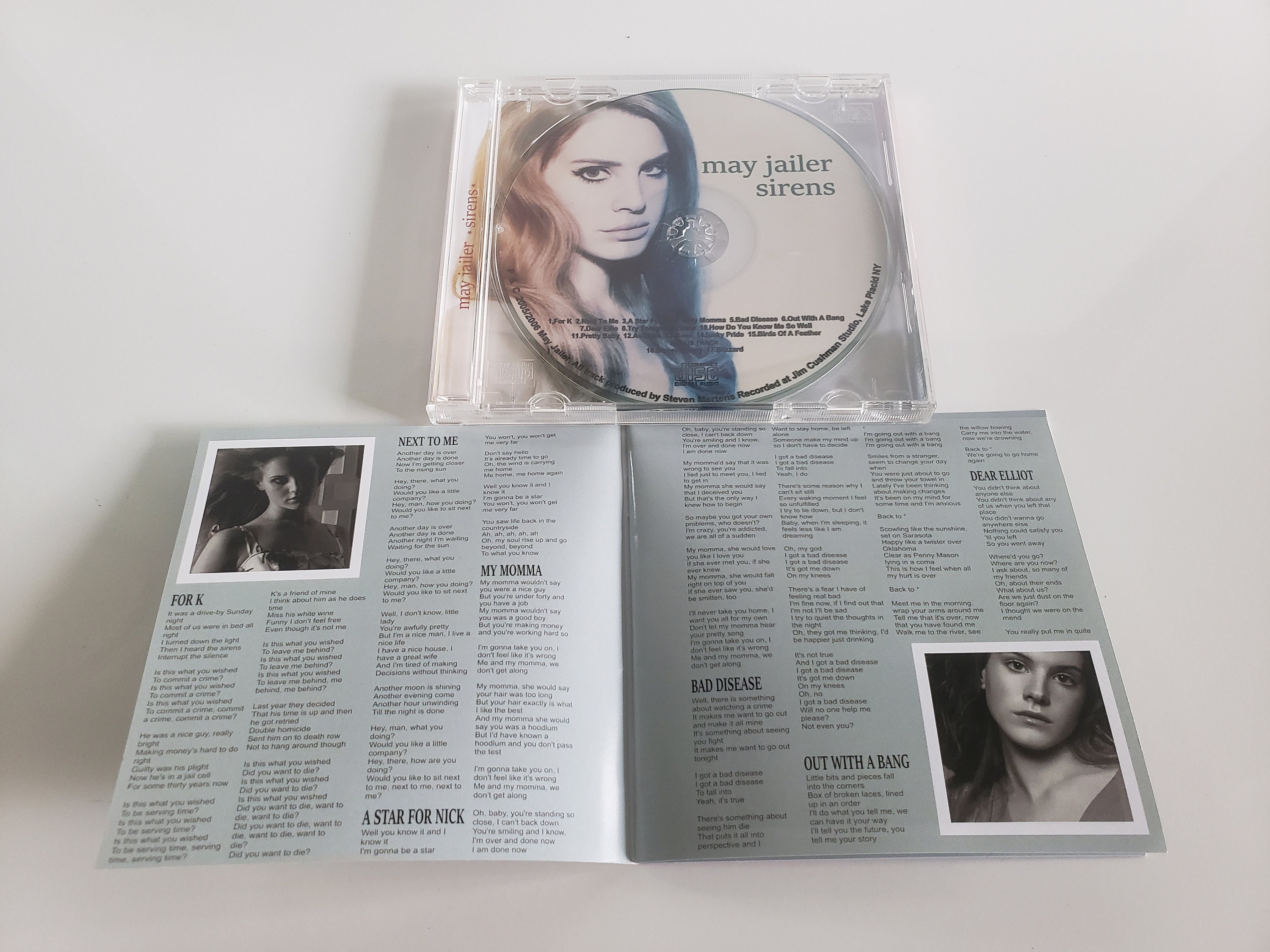 Lana Del Rey : May Jailer Sirens Audio Custom CD - Etsy