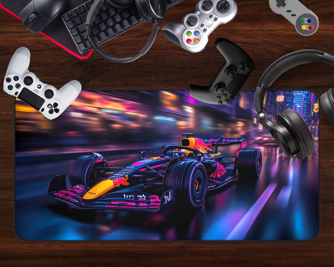 F1 Car Gaming Mousepad Desk Mat, Racing Gamer Desk Mat, Cool Gift for ...