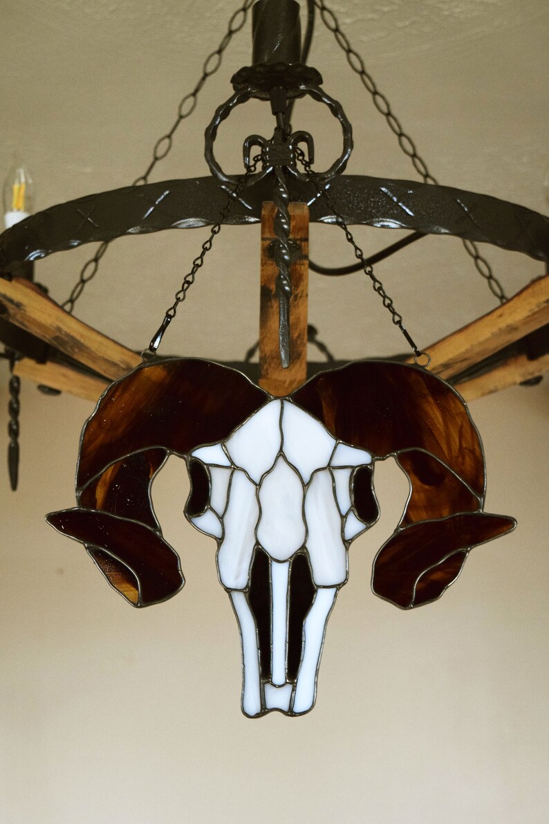 Ram Skull Stained Glass Pattern - PDF Digital Download W/ Commercial ...