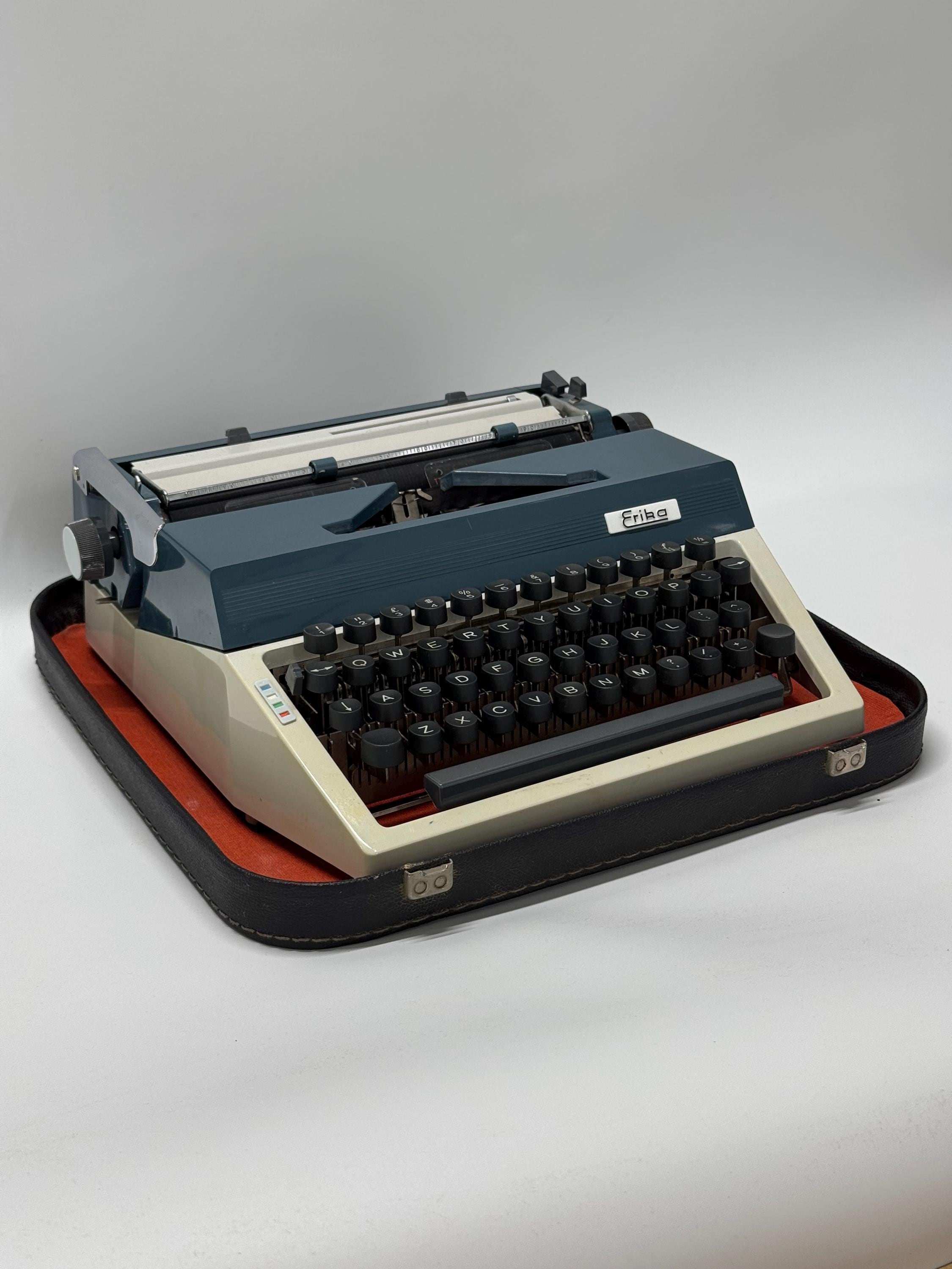 Erika Model 30 Vintage Typewriter With Case | Portable Mechanical ...