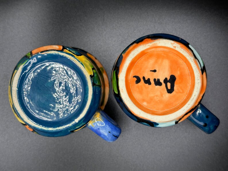 Hand-painted Ceramic Coffee Cup - Bright, Colorful, and One-of-a-kind ...