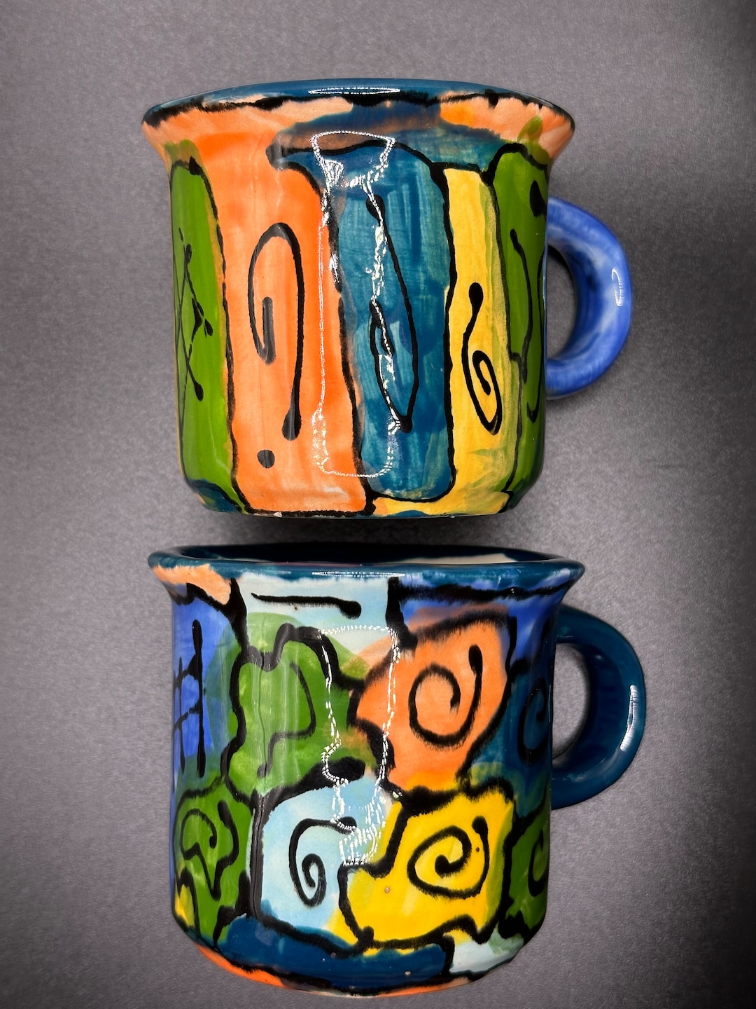 Hand-painted Ceramic Coffee Cup - Bright, Colorful, and One-of-a-kind ...