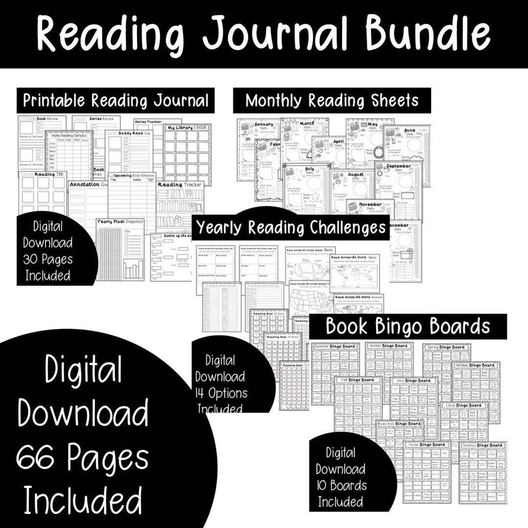 Book Journal Bundle - Etsy