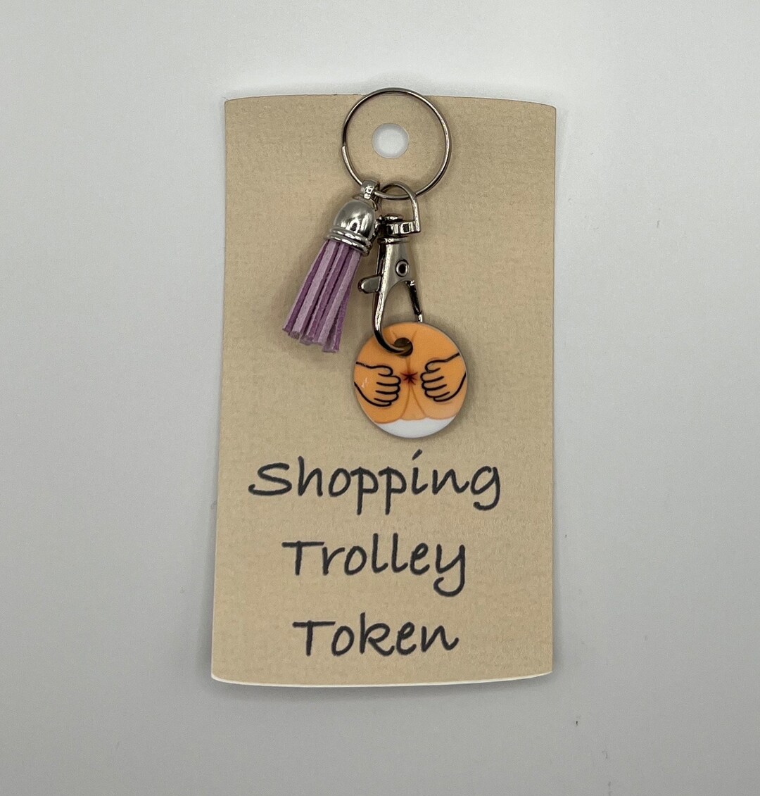 Shopping Trolley Token Ladies Bum Keyring - Etsy
